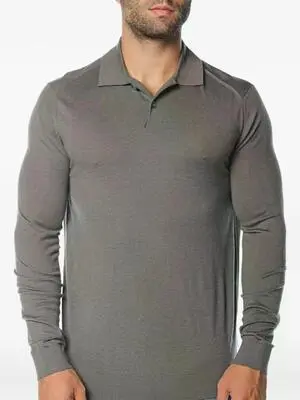 Armani Exchange Long-sleeve Knit Polo Shirt