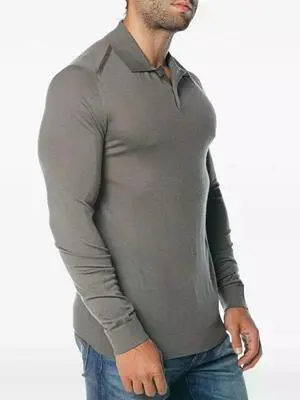 Armani Exchange Long-sleeve Knit Polo Shirt