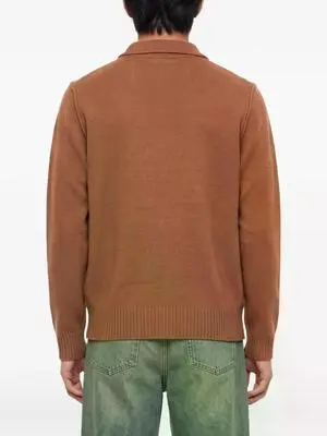 MANIFATTURE DEL NORD Fine-knit Long-sleeve Polo Shirt