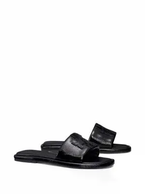 Tory Burch Double T Patent-leather Sandals