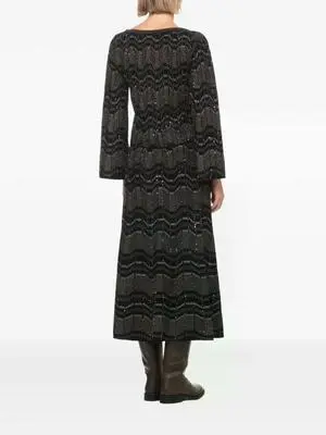 D.exterior Sequin-embellished Geometric-pattern Sweater
