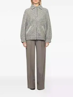 D.exterior Sequin-embellished Tweed Jacket - Grey