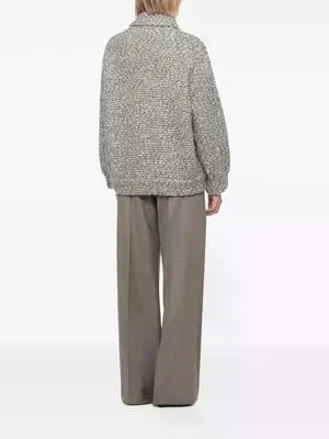 D.exterior Sequin-embellished Tweed Jacket - Grey