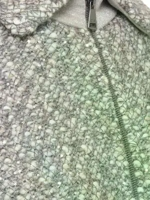 D.exterior Sequin-embellished Tweed Jacket - Grey