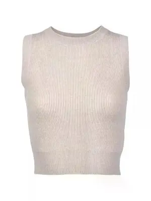 Brunello Cucinelli Ribbed-knit Sleeveless Tank Top