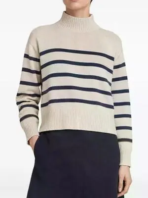 Brunello Cucinelli Striped Mock-neck Sweater