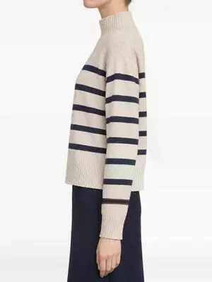 Brunello Cucinelli Striped Mock-neck Sweater
