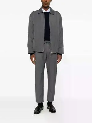 Imperial Zip-up Elasticated-hem Shirt Jacket