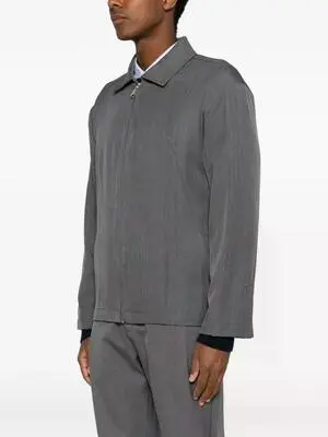 Imperial Zip-up Elasticated-hem Shirt Jacket