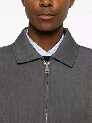 Imperial Zip-up Elasticated-hem Shirt Jacket