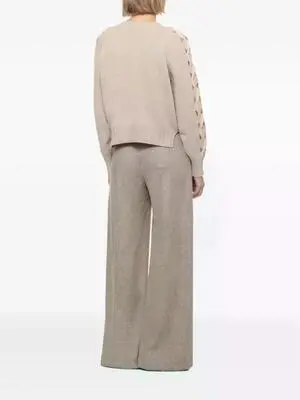 D.exterior Cut-out Raglan-sleeve Sweater