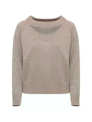 D.exterior Cut-out-detail Sweater - Neutrals