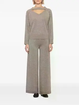 D.exterior Cut-out-detail Sweater - Neutrals