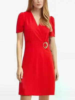 MORGAN Buckle-detail Mini Dress - Red