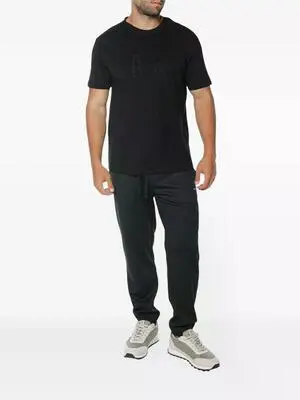 Armani Exchange Logo-embossed Cotton T-shirt - Black