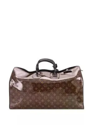 LOUIS VUITTON Keepall Bandouliere Bag Limited Edition Monogram Glaze Canvas 50 Travel Bag - Brown