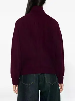 MC2 SAINT BARTH Isalyn Ribbed-knit Quarter-zip Sweater