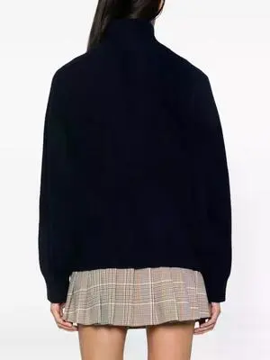 MC2 SAINT BARTH Ribbed-knit Half-zip Sweater