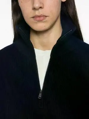 MC2 SAINT BARTH Ribbed-knit Half-zip Sweater