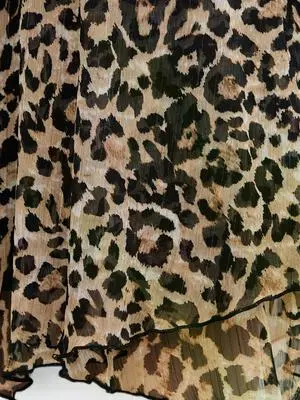 MORGAN Leopard-print Wrap-style Mini Dress