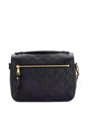 LOUIS VUITTON Pochette Metis Monogram Empreinte Leather Crossbody Bag - Black