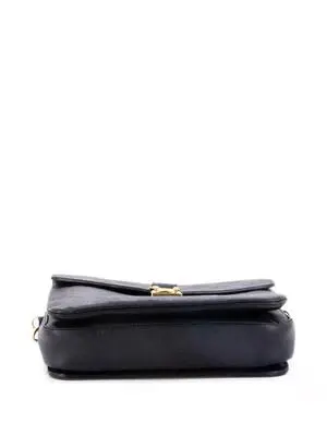 LOUIS VUITTON Pochette Metis Monogram Empreinte Leather Crossbody Bag - Black