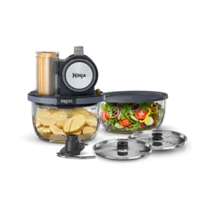 NINJA Prepi 5-in-1 Prep System: Chop, Slice, Crinkle, Shred, Puree In Blue In Midnight Blue /mango - Midnight Blue/mango