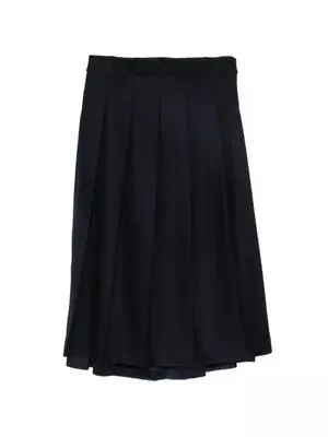 SEMICOUTURE Tempest Pleated A-line Midi Skirt - Blue