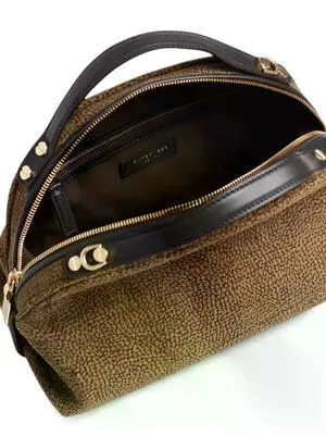 Borbonese Printed Suede Tote Bag