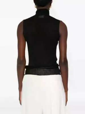 AROVESCIO Ribbed-knit Sleeveless Top