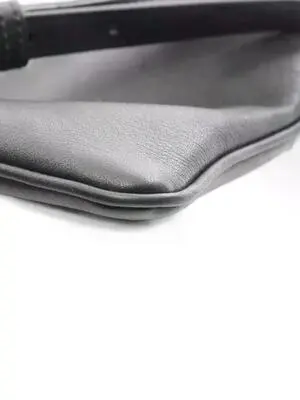 Prada 2010s Logo Plate Shoulder Bag - Black