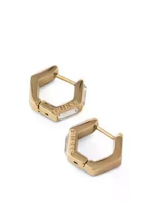 Guess Crystal-embellished Hexagonal Earrings