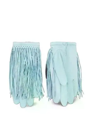 Carven Fringed Leather Gloves