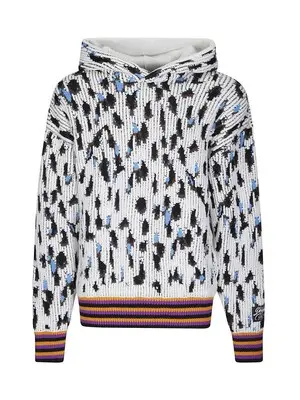 PDF Patterned Knit Hoodie