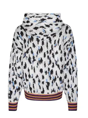 PDF Patterned Knit Hoodie