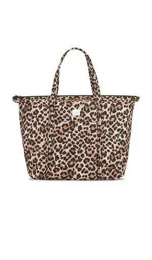 LOEFFLER RANDALL Brushed Printed Nylon Tote Bag In Brown