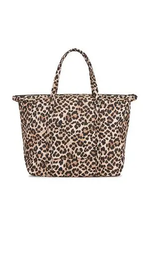 LOEFFLER RANDALL Brushed Printed Nylon Tote Bag In Brown