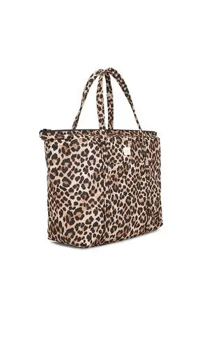 LOEFFLER RANDALL Brushed Printed Nylon Tote Bag In Brown