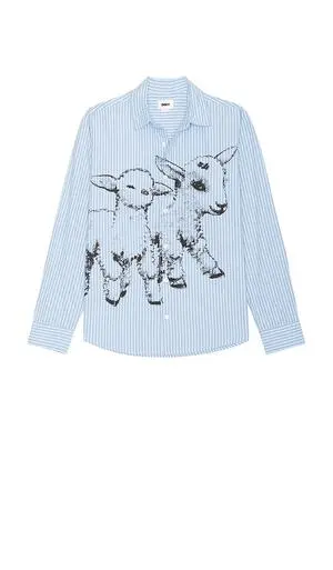 Obey Billy Woven Shirt In Blue