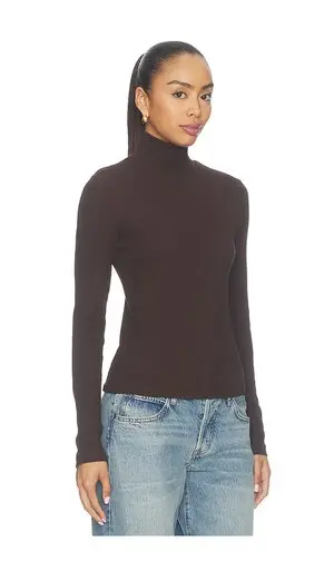 Velvet By Graham & Spencer Helms Turtleneck Top In Brown