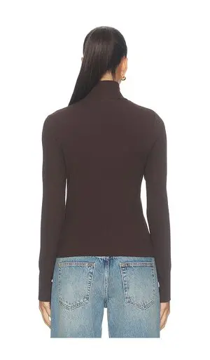 Velvet By Graham & Spencer Helms Turtleneck Top In Brown