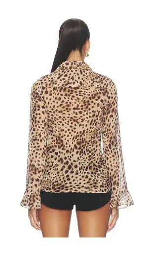Majorelle Theia Blouse In Brown