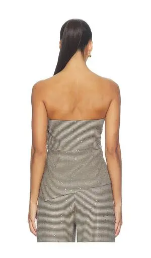 THE SEI Long Strapless Top In Grey