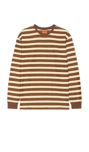 RHYTHM Textured Stripe Long Sleeve Tee Shirt