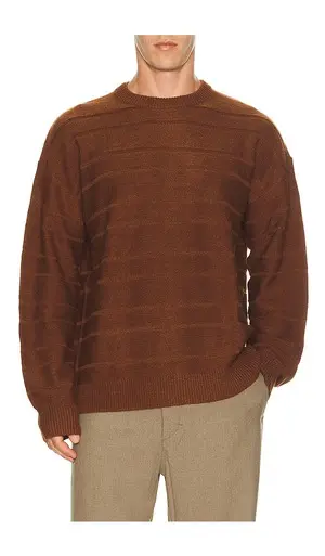RHYTHM Jackson Knit Sweater In Brown - Chestnut