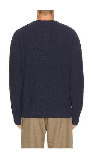 RHYTHM Worn Path Knit Sweater In Blue