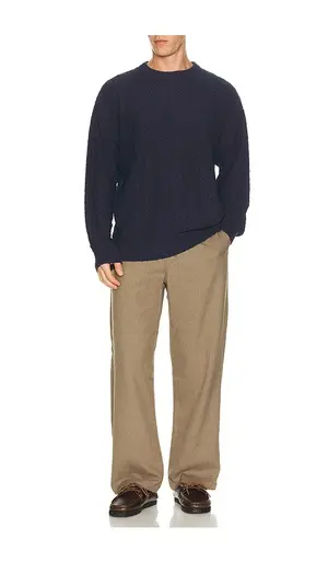 RHYTHM Worn Path Knit Sweater In Blue
