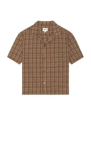 RHYTHM Relaxed Brady Check Shirt In Brown