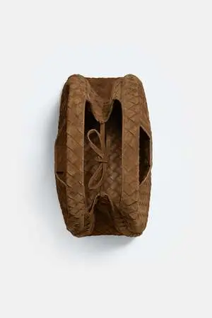 Bottega Veneta Borsa Campana Media Suede - Marrone