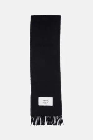 Maison Kitsuné Sciarpa In Alpaca - Nero